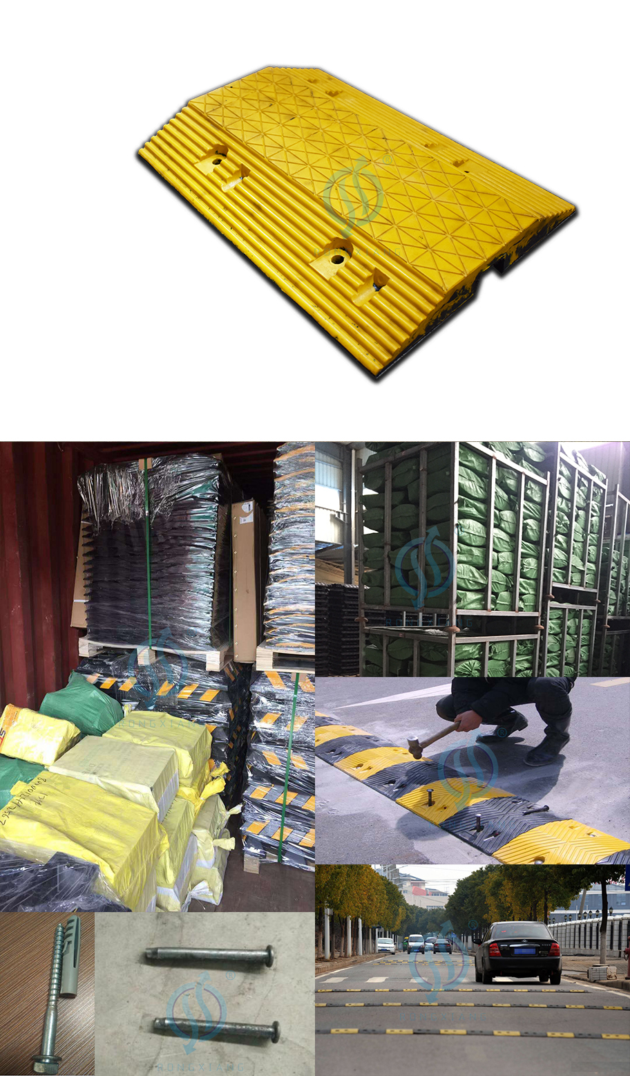 Rubber Speed Hump for Roadway And Parking Lot from China manufacturer ...